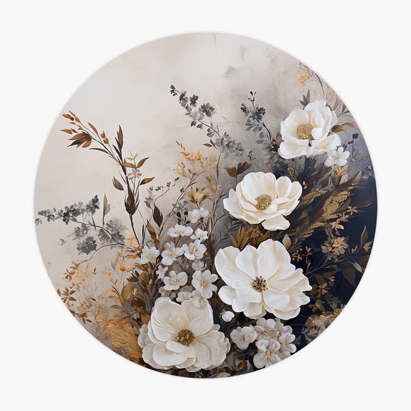 Boeket Bloemen - Muurcirkel - Exclusief verkrijgbaar bij Loaff